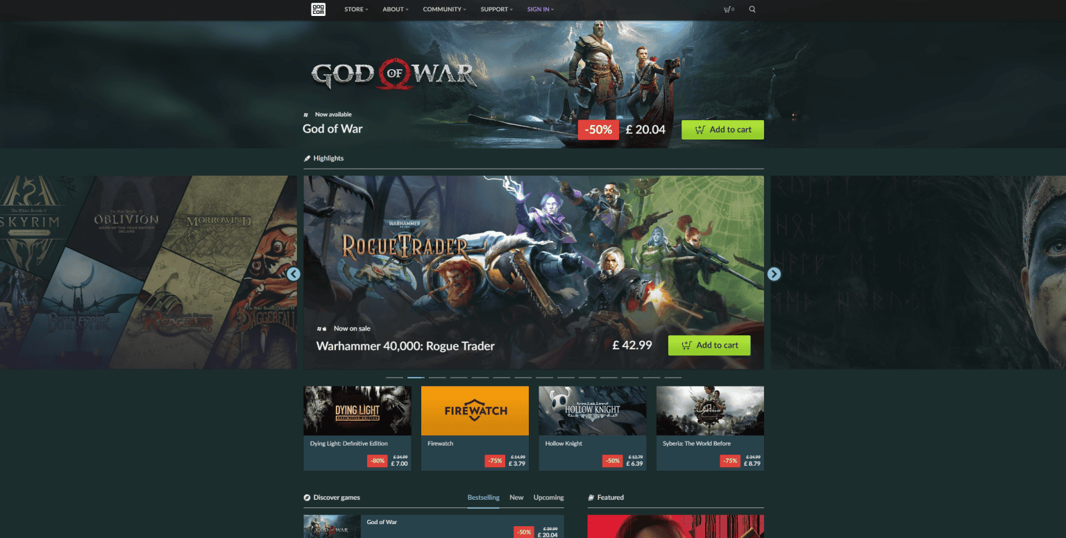 God of War Launches on GOG Platform, Priced at $25